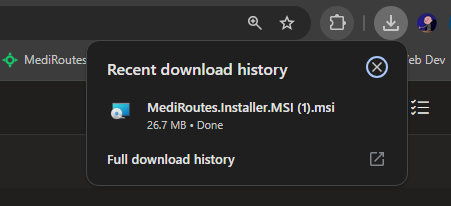 MediRoutes Desktop MSI Installer