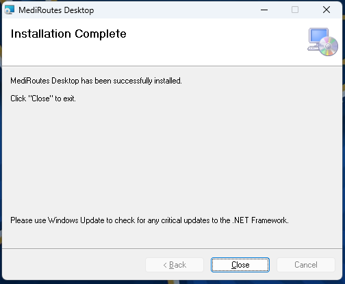 MediRoutes Desktop MSI Installer
