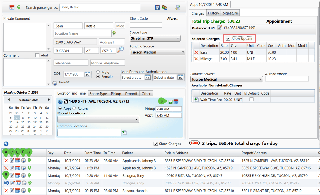 Managing & Editing Trips on Home Tab in MediRoutes Desktop
