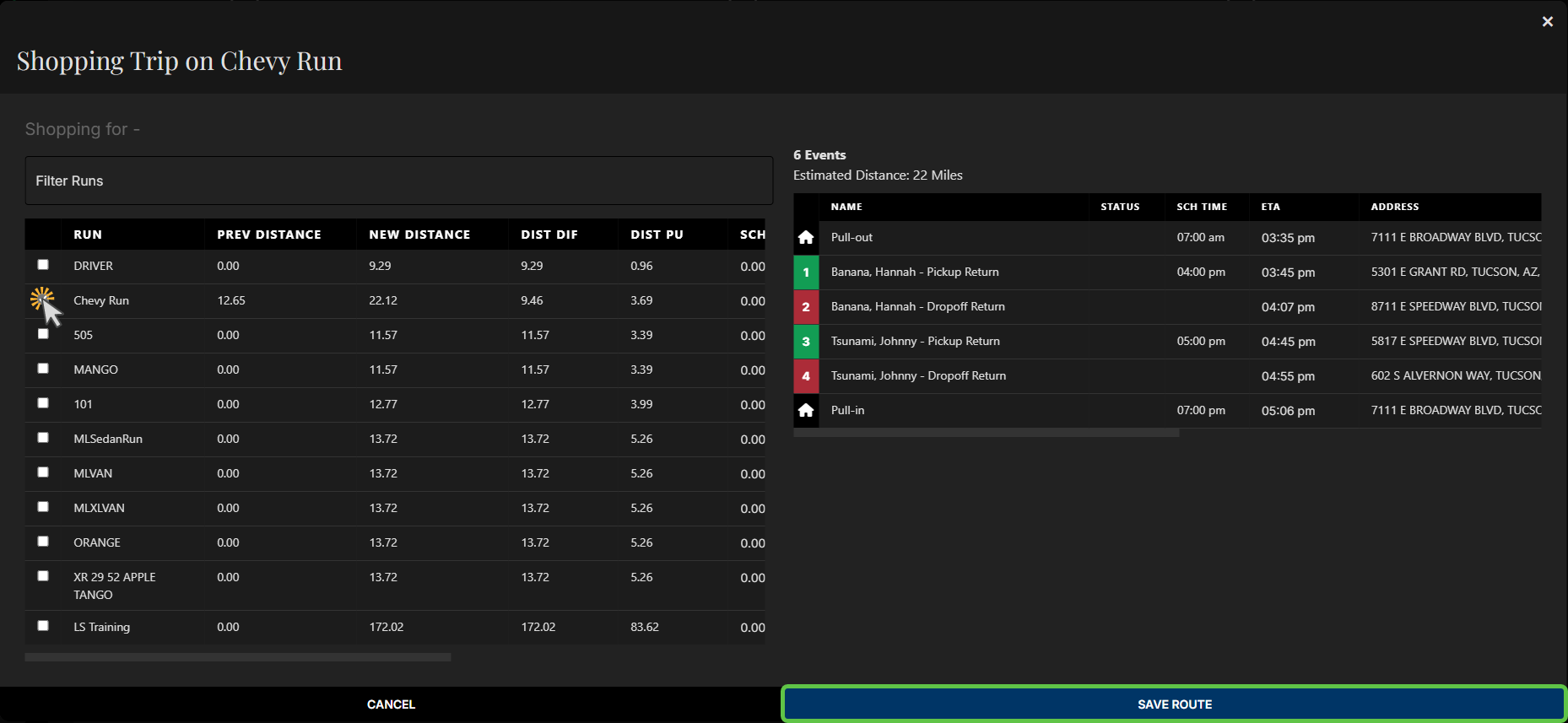 MediRoutes Online Dispatch Dashboard