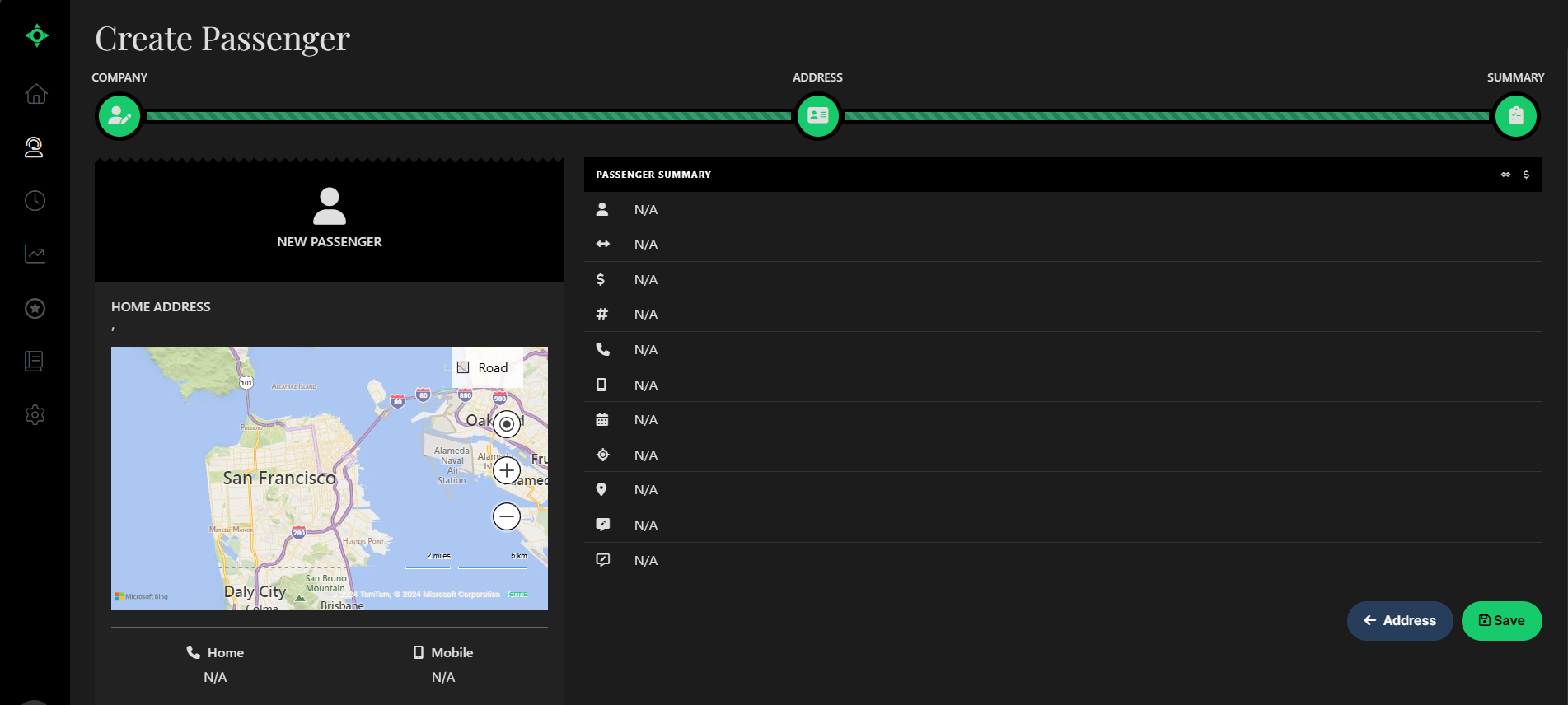 Passenger Record on MediRoutes Online
